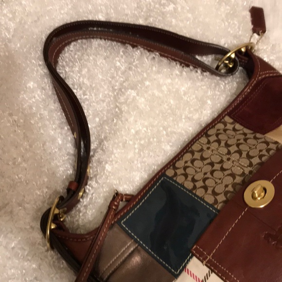 Coach | Bags | Coach Suede And Velvet Patch Bag | Poshmark